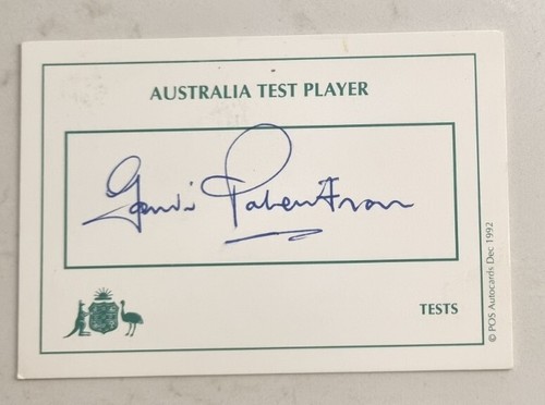 GAVIN ROBERTSON CRICKET SIGNED IN PERSON TEST PLAYER CARD AUSTRALIA ...