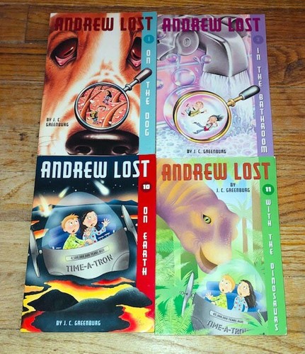 LOT of 4 Andrew Lost J.C. Greenburg Children's Chapter Book Paperback ...
