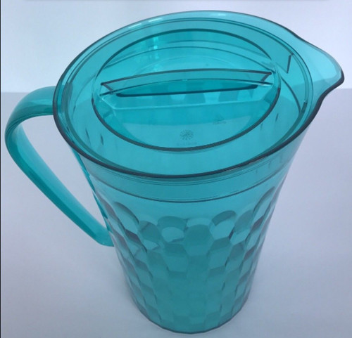 Tupperware Light Reflecting Ice Prisms 2qt Pitcher & Seal Aqua Blue ...
