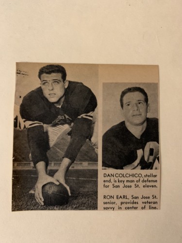 Dan Colchico Ron Earl San Jose State 1958 S&S Football Pictorial CO ...