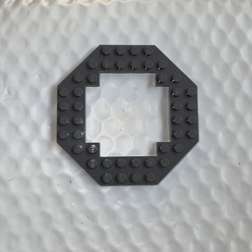 LEGO Part 6063 (1pc) Plate, Modified 10x10 Octagonal Open Dark Bluish ...