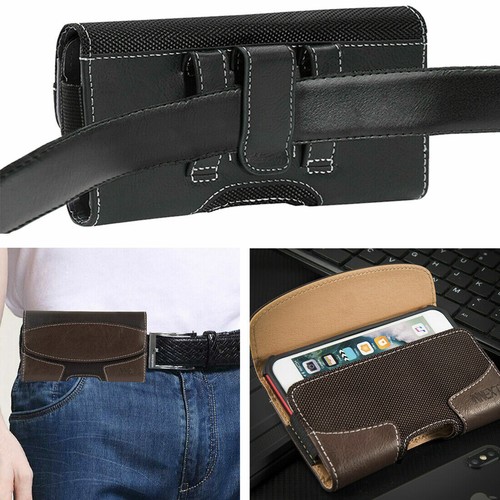 Horizontal Cell Phone Pouch Holster Belt Clip Holder+ Loop Rugged Case ...