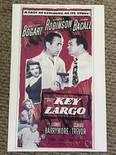 Key Largo Humphrey Bogart Edward Robinson Poster 11 x 17 (238) | eBay