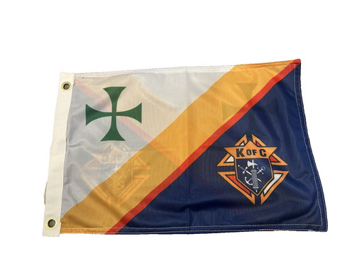 12" x18" 12 x 18 2-Ply Double-Sided 2-Ply Knights of Columbus Flag z24 ...