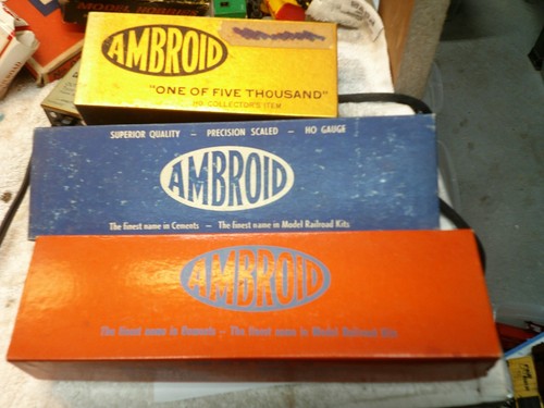 h/o scale lot of 3 boxed ambroid train kits. | eBay