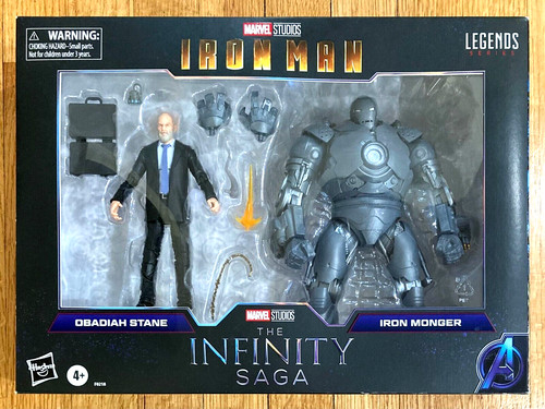 MARVEL LEGENDS Studios Iron Man Infinity Saga Obadiah Stane & Iron ...