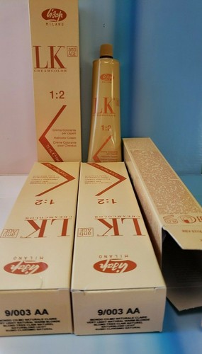 LISAP Milano LK Cream Color PERMANENT, shade 9/003, 2.64oz, lot of 4 ...