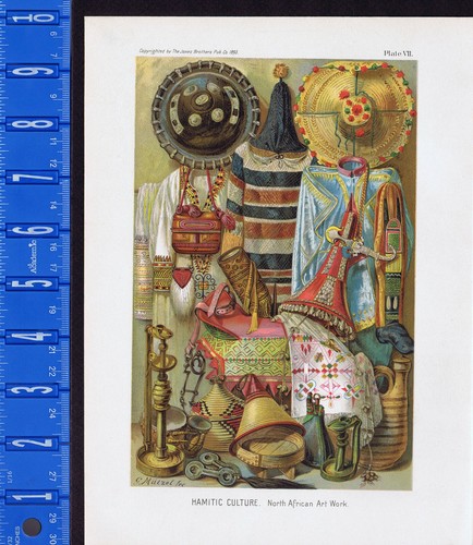 North African Hamitic Culture. Fabrics and Designs - 1893 Color ...