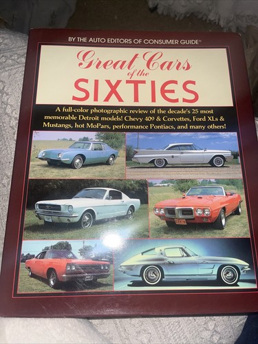GREAT CARS OF THE SIXTIES CONSUMER GUIDE CLASSIC CAR SERIES PRINT BOOK