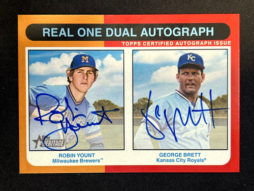 2024 Heritage High Number George Brett Robin Yount RC Real One Dual ...