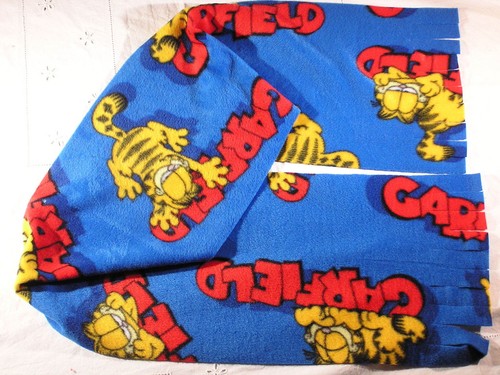 Garfield Fleece Scarf Brilliant Colors Bright Cat Lovers Love This! | eBay
