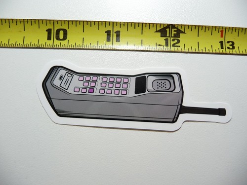 FIRST GENERATION CELL PHONE DECAL STICKER 80S 90S RETRO VINTAGE 1980S ...