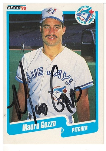 MAURO GOZZO TORONTO BLUE JAYS RARE SIGNED 1990 DONRUSS BASEBALL CARD | eBay