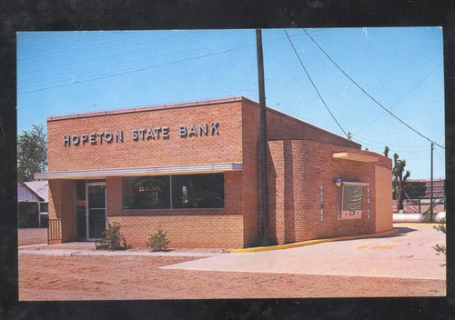 HOPETON OKLAHOMA HOPETON STATE BANK VINTAGE ADVERTISING POSTCARD | eBay