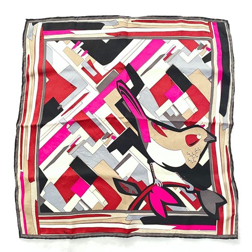 EMILIO PUCCI Emilio Pucci Bird Pattern Scarf Silk 40cm×42cm | eBay