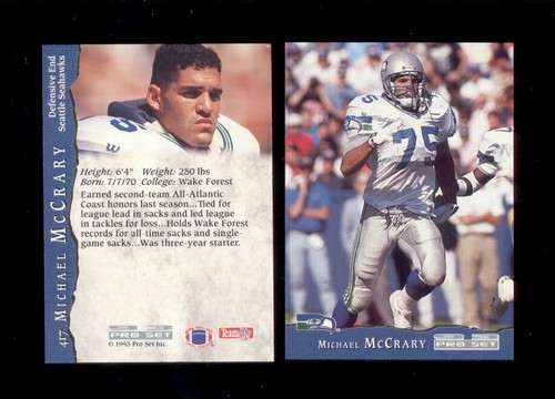 1993 Pro Set MICHAEL MCCRARY Seattle Seahawks Rookie Card | eBay