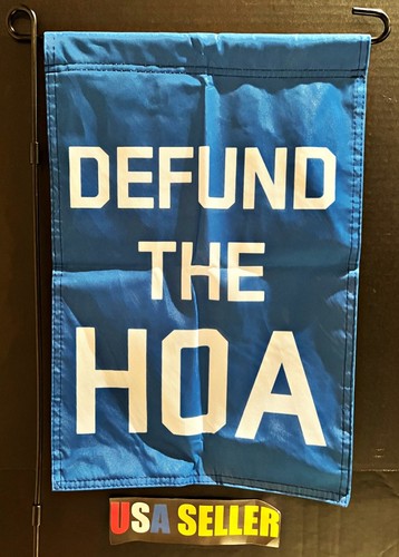 Welcome Garden Flag FREE USA SHIP Defund The HOA Bl Home Welcome Sign ...