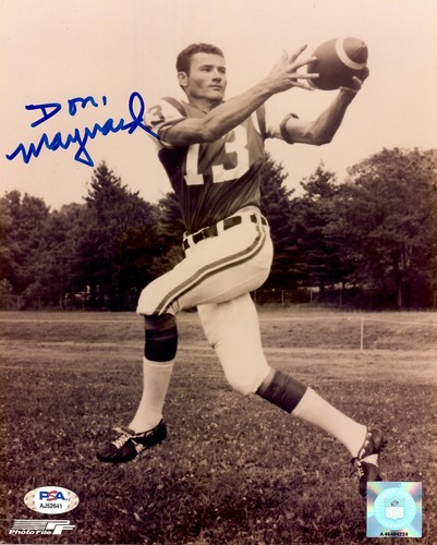 Don Maynard autographed signed 8x10 photo NFL New York Jets PSA COA ...