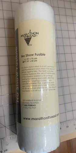 No Show Fusible Mesh Stabilizer 11.75" x 24 yd roll by Marathon Thread | eBay