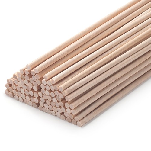 Wood Dowel Rods Wooden Dowels Sticks for 1/8"×12"-100PCS, natural | eBay
