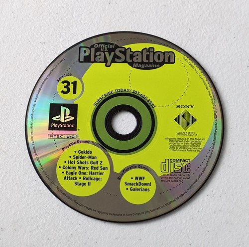 Official U.S. PlayStation Magazine Demo Disc#31 April 2000 PS1 1 PSRM ...