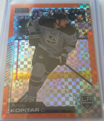 2020-21 O-Pee-Chee Platinum Orange Checkers #19 LA Kings Anze Kopitar ...