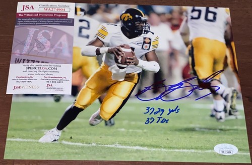 Brad Banks Signed Autographed 8x10 Photo Iowa Hawkeyes Inscribed JSA ...