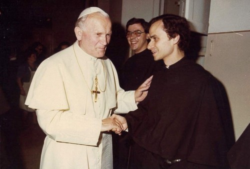 Pope John Paul II Pope Leo XIV Handshake POSTER PICTURE PHOTO PRINT ...