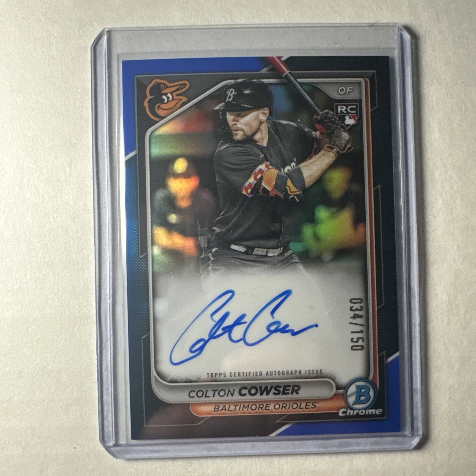 Colton Cowser 2024 Bowman #CRA-CC Chrome Rookie Auto - Blue Refractor ...