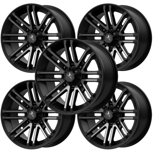 (Set of 5) MSA Offroad M40 Rogue 14x7 4x137 +10mm Black/Tint Wheels ...