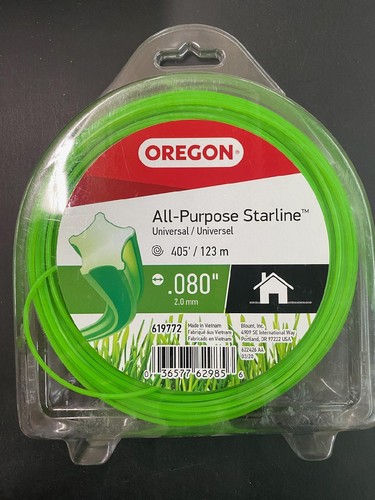 OREGON WEEDEATER TRIMMER LINE .080X405FT STAR-LINE FIVE STAR CUTTING ...