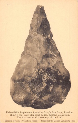 England British Museum London Paleolithic Implement vintage postcard | eBay