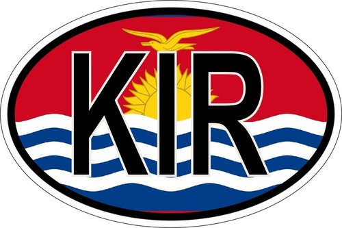 Sticker oval flag vinyl country code KIR kiribati | eBay Australia