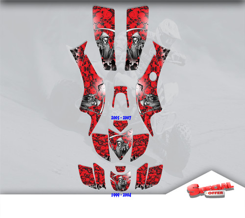 Graphics Kit Decals REAPER FITS HONDA TRX 400EX 1999-20072000 01 02 03 ...