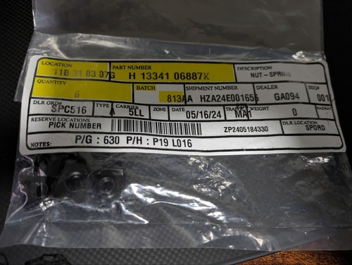 Genuine Kia Hyundai 13341-06887K Nut-Spring | eBay