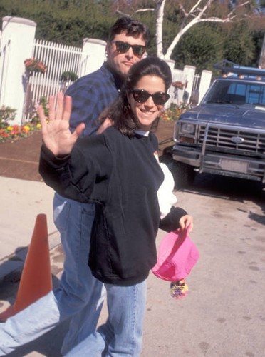 Actress Jami Gertz husband Tony Ressler at Henry Winklers Brun- 1991 ...
