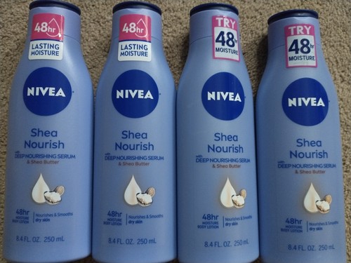 4 Nivea Shea Nourish Body Lotion With Deep Nourishing Serum & Shea ...