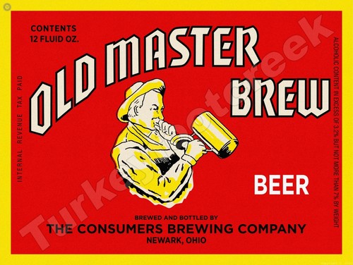 Old Master Brew Beer Label 18" x 24" Metal Sign | eBay