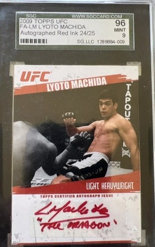 2009 Lyoto Machida Auto. Signed RC RED INK THE DRAGON/25 SGC 9 UFC ...