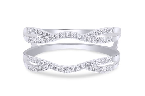 1/3ct Natural Diamond Split Shank Solitaire Enhancer Ring Wrap 10K ...