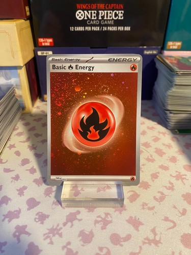 Basic Fire Energy SVE EN 002 COSMO HOLO Scarlet & Violet 151 Pokemon ...