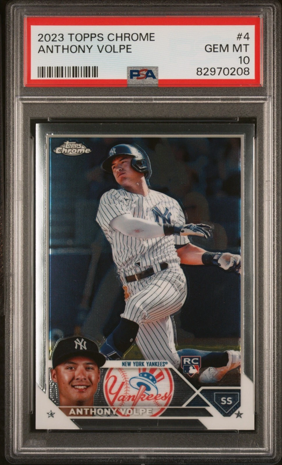 Anthony Volpe 2023 Topps Chrome #4 Base PSA 10 Price Guide - Sports ...