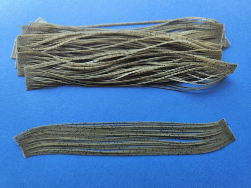 10 silicone Skirt Tabs Dark Watermelon T72 Fish Lure Spinnerbait Jig ...