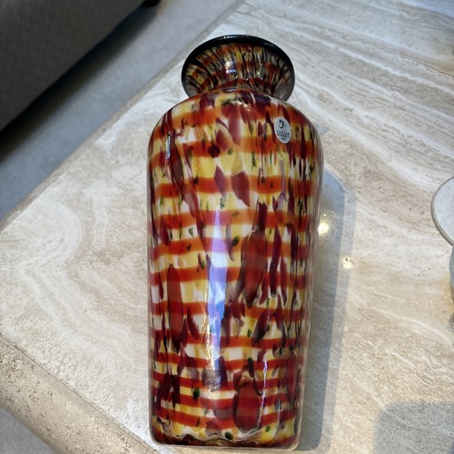 Fenton factory made Dave Fetty 11" Mosaic Vase. Pristine Condition ...