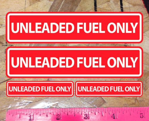 Unleaded Fuel Only Sticker Decal | Red | Glossy | Universal Fitment ...