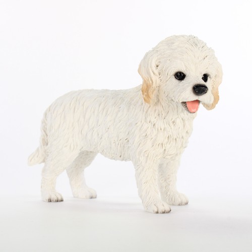 Cockapoo Figurine Hand Painted Collectible Statue White | eBay
