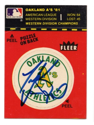 Todd Van Poppel Autograph On A Fleer Sticker - Oakland Athletics | eBay