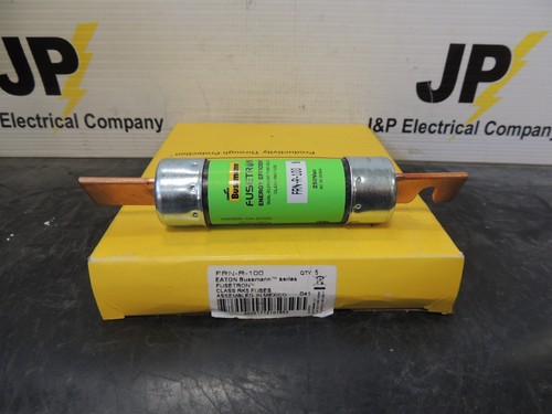 Lot of 5 Cooper Bussmann Fusetron FRN-R-100 Dual-Element Time Delay ...