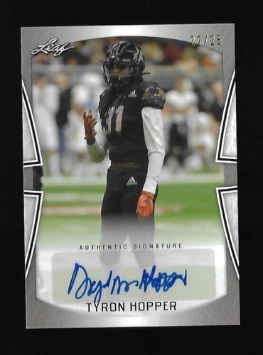 TYRON HOPPER Missouri Tigers, Green Bay Packers 2019 Leaf AUTOGRAPH RC ...