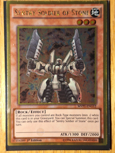 Sentry Soldier of Stone NM MVP1-ENG12 Gold Rare 1st Edition Yugioh | eBay